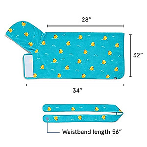 Barkbox Premium Absorbent Hooded Dog Bathrobe Towel - Quick Drying Pet Towel for Bath & Beach Trips - Luxurious & Soft Bathrobe Towel for Dogs of All Breeds - Rubber Duck - Large