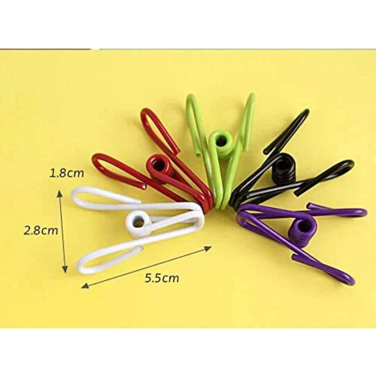 XLYBSST Clothesline Clips, Clips for Clothes Bag Paper Document use Colorful Plastic-Coated Metal Clip, Chip Pack of 70