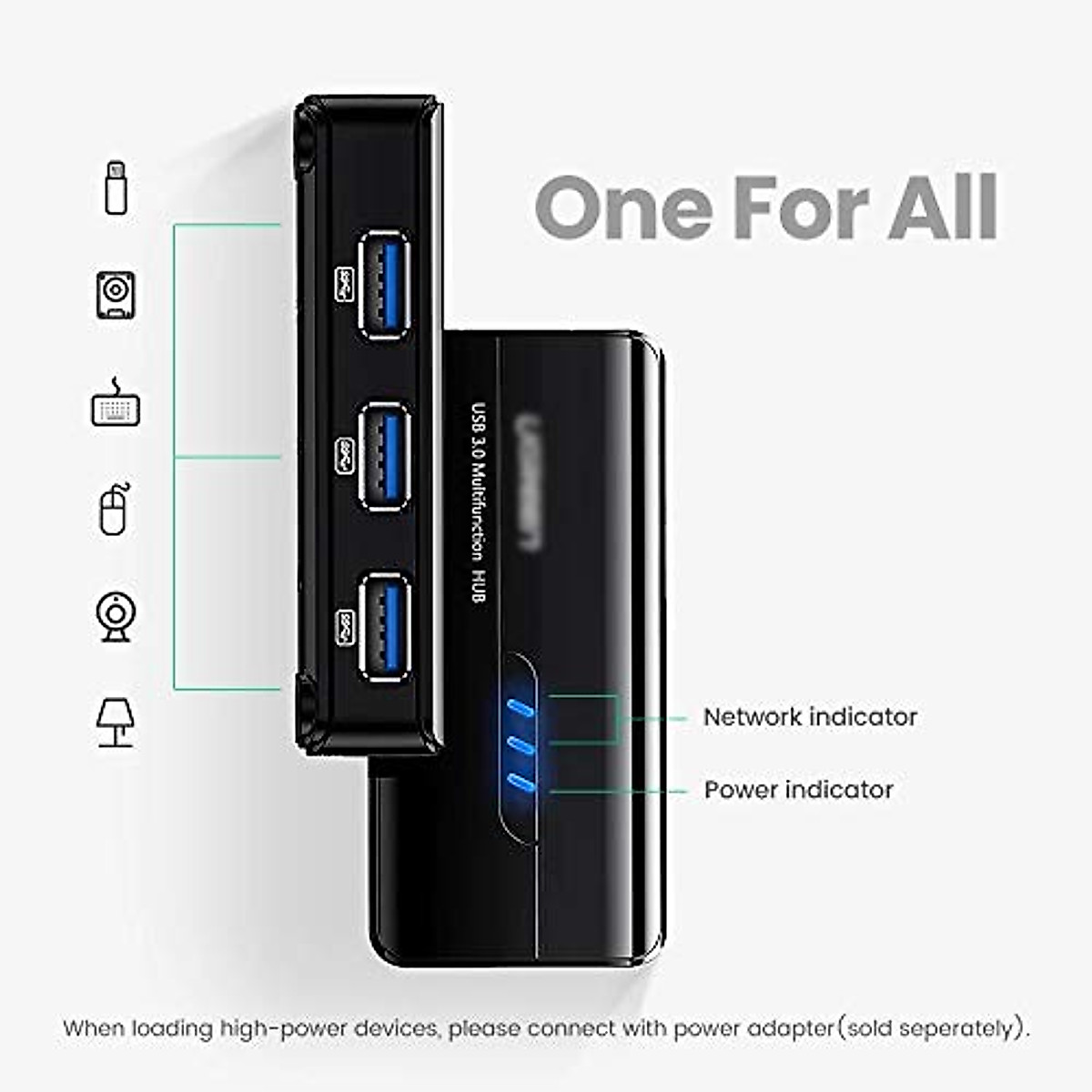 WJCCY USB Hub,USB Ethernet USB 3.0 to RJ45 USB Hub Computer Network Multi-Port Adapter
