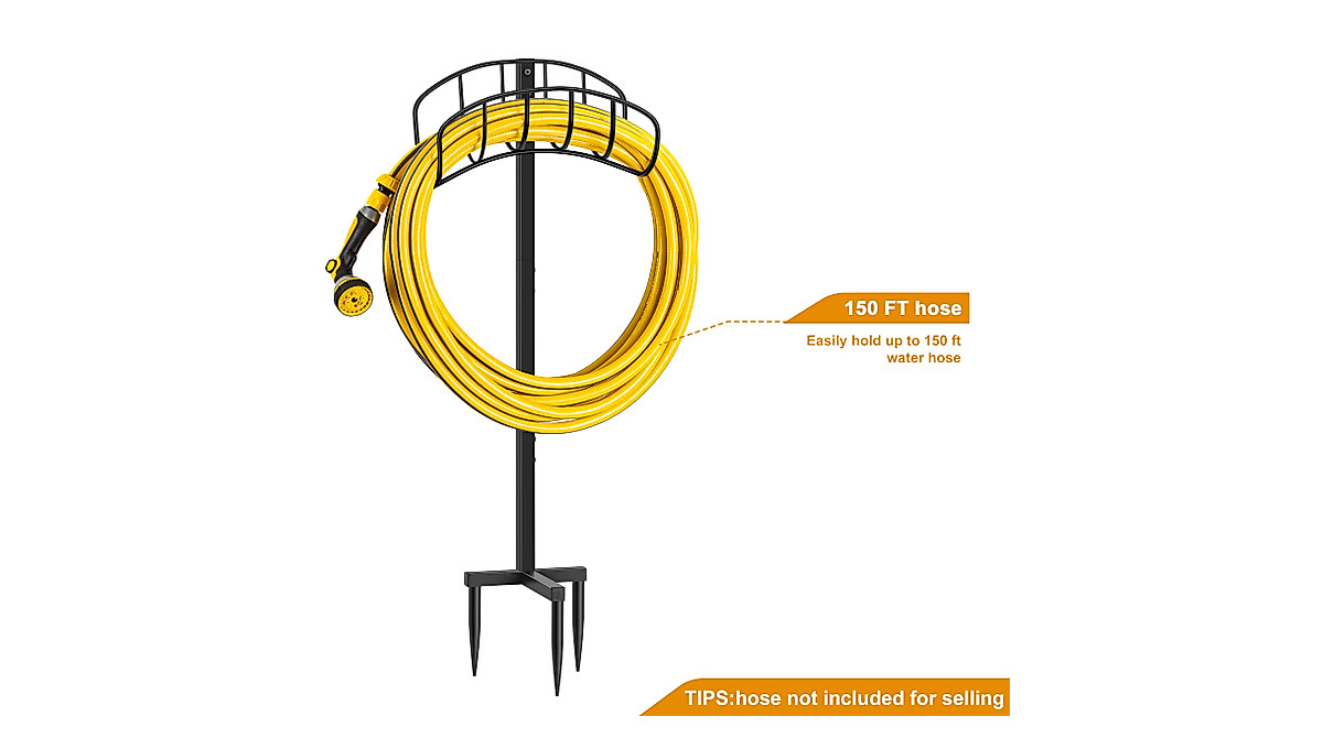 Heavy Duty Freestanding Garden Hose Holder - Detachable