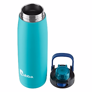 Bubba Radiant Stainless Steel Water Bottle with Push-Button Chug Lid 24oz., Island Teal Rubberized