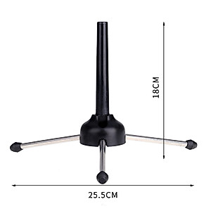 Lerodite Flute Stand Clarinet Holder Foldable Wind Instrument Stand, Woodwind Portable Tripod Stand Holder Attachment for Flute Clarinet Oboe