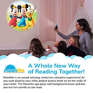 Moonlite Storytime Mickey and Friends A Surprise for Pluto Storybook Reel, A Magical Way to Read Together, Digital Story for Projector, Fun Sound Effects, Learning Gift for Kids Ages 3+ Years and Up