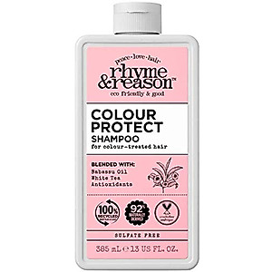 Rhyme & Reason Colour Protect Shampoo and Conditioner Set. 13 Fl Oz Bottles. For Color Treated Hair. Blended with Babassu Oil, White Tea, & Antioxidants. Vegan and Cruelty Free.