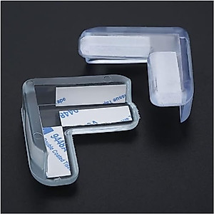 Edge Corner Protectors,Furniture Angle Brace,Furniture Three Sides Full Encase Corner Guard,Upholstery, footrest protector,Hardware Decorative Hinge 20x Table Corner Protector Child Safety L-Shaped Ta