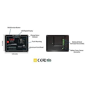 Blue Sky Energy SC30 30A PWM Solar Charge Controller with Display, Fully programmable for Lead-Acid or Lithium Batteries