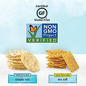 Good Thins Rice & Corn Snacks Gluten Free Crackers Variety Pack, 4 Boxes