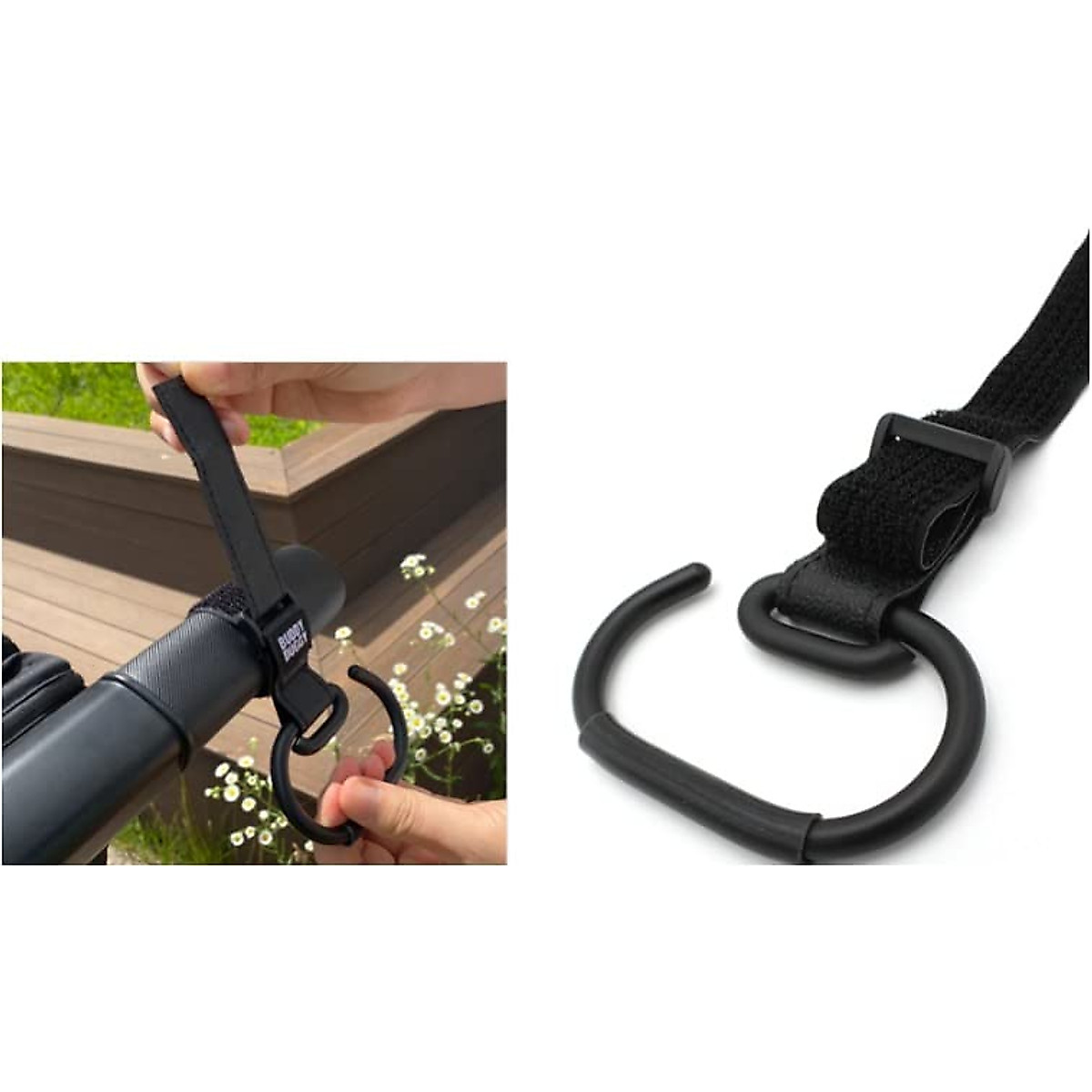 Nonslip Stroller Hook for Hanging Diaper Bags, Purse, Shopping on Strollers buddyduggy