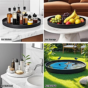 Yukfona Ceramic Plant Saucer Pot Tray 10 Inch, Planter Saucers 4 5 6 7 8 9 10 11 12 13 Inch for Indoors Outdoor, Durable Sturdy Flower Drainage drip Water Tray for Glazed Pots Base (10.7 Inch-White)