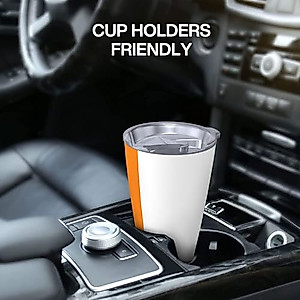 WXZYFP Car cup (single silver rim), can use a straw or drink directly, easy to use.Flag of Cote d'Ivoire