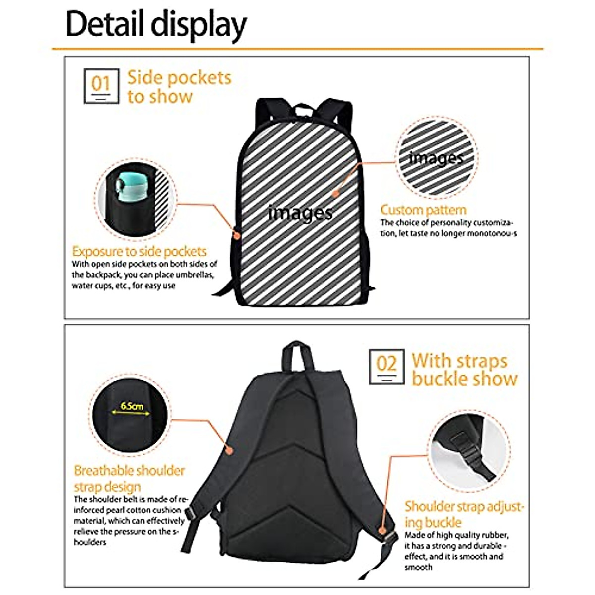 Howilath Leopard Rainbow Teenager Girls Backpack Canvas Rucksack School Book Bag with Pencil Case Lunchbox, Cheetah Spot 17 Inch Backpack for Kids Teen Girls School Student Bookbag Set