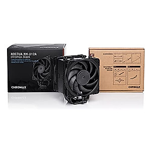 Noctua NH-U12A chromax.Black, 120mm Single-Tower CPU Cooler (Black) For Desktop