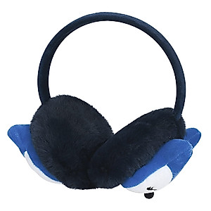 RONGXG Cute Fox Earmuff Girl Boy Plush Winter Warm Ear Muff Soft Furry Outdoor Ear Warmer Muff Kid Ear Cover Anti-Cold Ear Protector, Blue, One Size