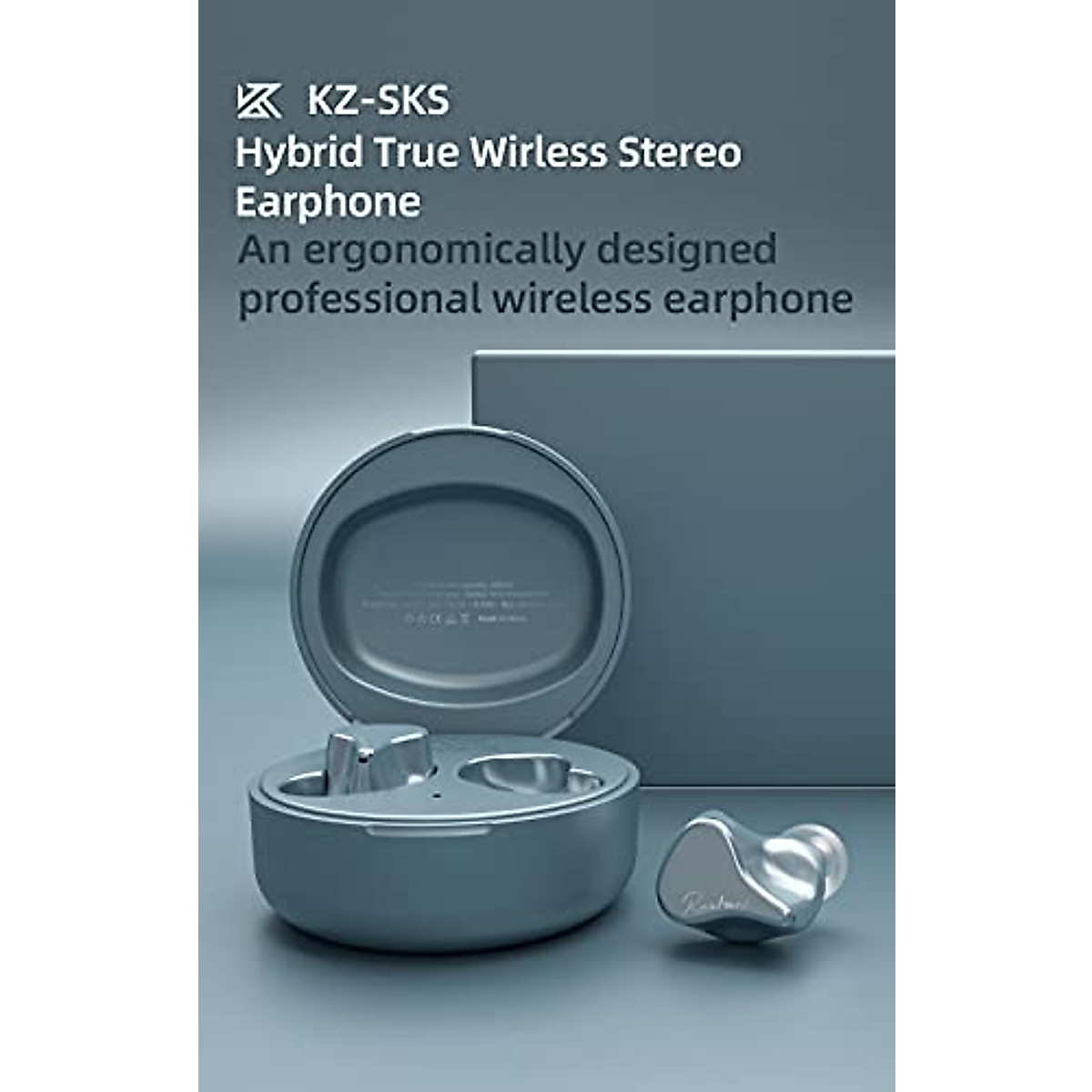 KZ SKS TWS Hybrid True Wirless Stereo IEM Earphone, Bluetooth 5.2 HiFi Stereo Noise-canceling Headsets/Headphones/Earbuds for Sports/Workout/Game (Black)