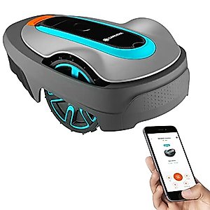 GARDENA 15001-41 SILENO City - Automatic Robotic Lawn Mower, with Bluetooth app and Boundary Wire, one of The quietest in its Class, for lawns up to 2700 Sq Ft, Made in Europe, Grey