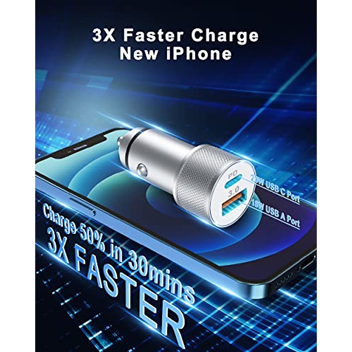 [Apple MFi Certified] iPhone 13 12 Fast Charger, TIKALONG 38W USB C Car Charger + 2 X 3FT Lightning Cable + 20W PD USB C Wall Charger Block Fast Charging for iPhone 13/12 Pro Max/11/XS/X/XR/8, iPad