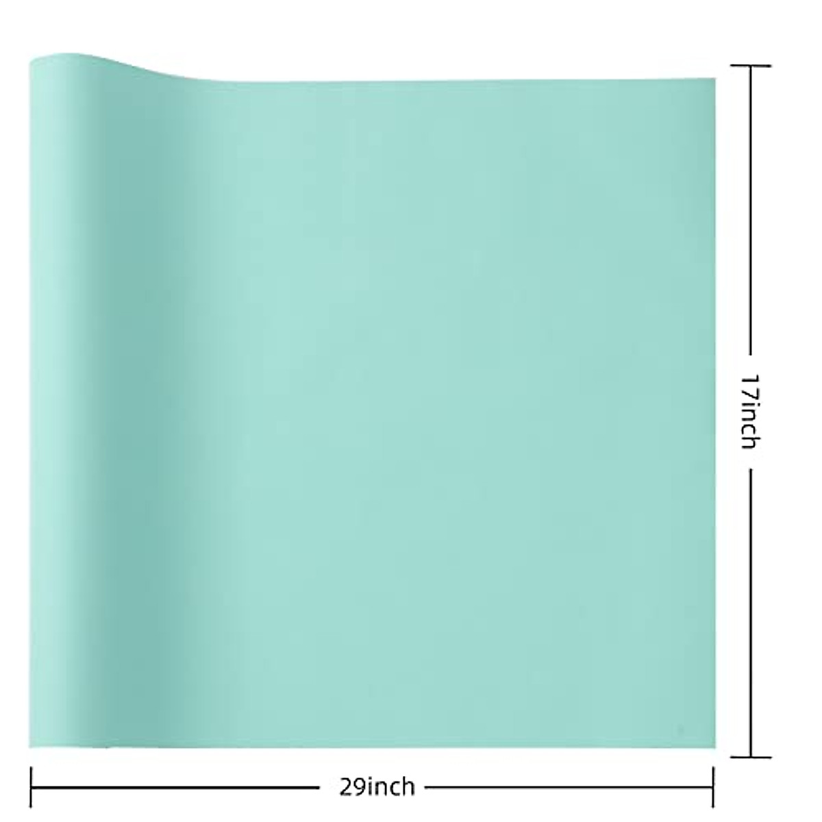 Wooqu Book Cloth, Fabric Surface and Paper Backed, Durable, Strong, 17x29”, for Book Binding, Mint Green