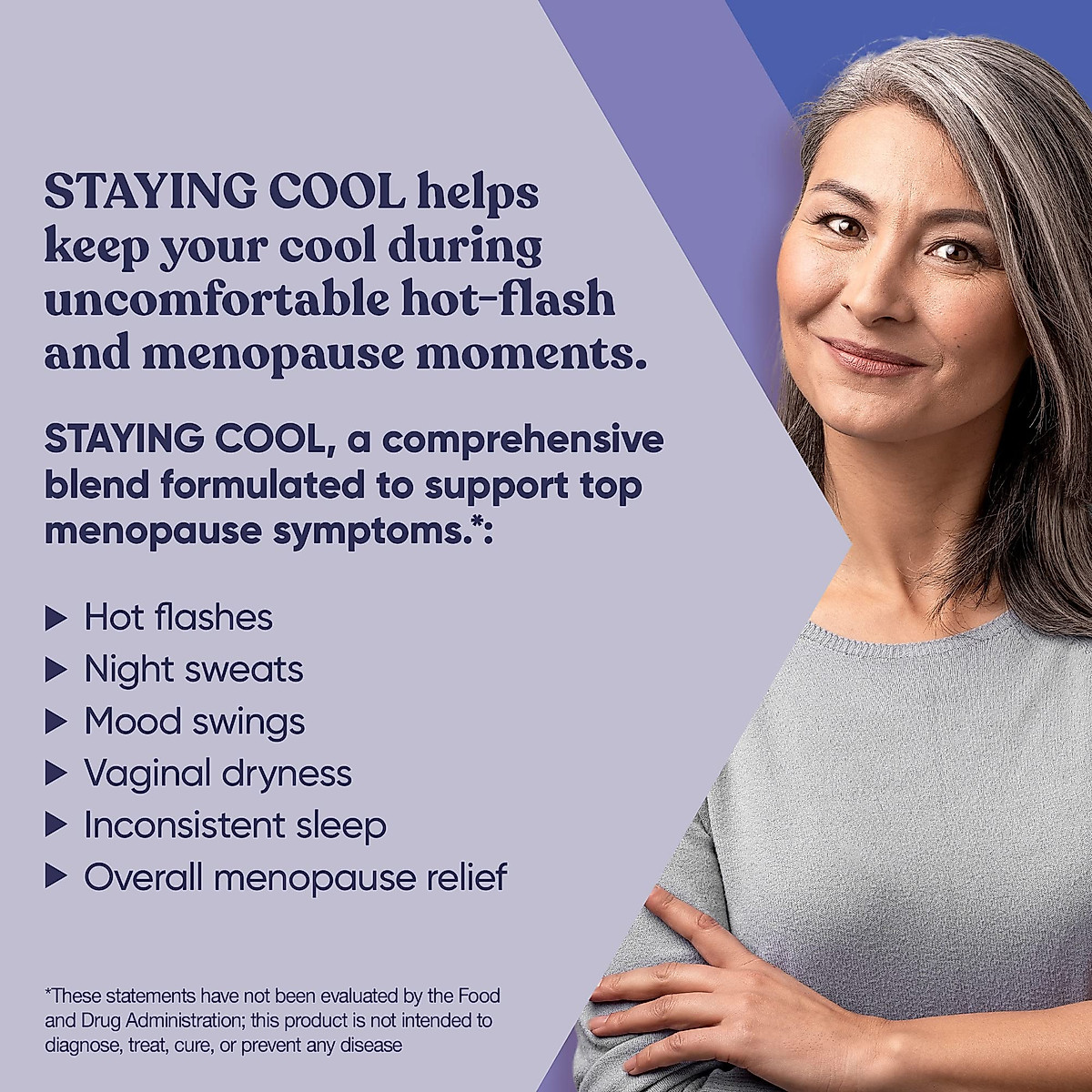Staying Cool Menopause Supplements for Women – Hormonal Hot Flashes, Weight Support, Night Sweats – Vitex Chaste Tree & Black Cohosh Pills for Natural Relief – 60 Vegetarian Soft Capsules