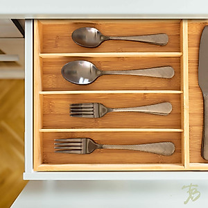 Totally Bamboo Flatware and Utensil Drawer Organizer