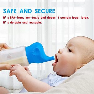 Yagote Silicone Sippy Cup Lids, 5 Packs Elephant Spill-Proof Sippy Cup for Babies, Toddlers and Kids