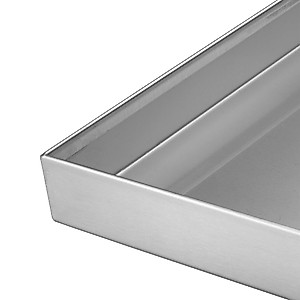 Celestial Fire Pit Cover for 36”x12” Rectangular Burner Pan (39" x 15" Actual Size), Commercial Grade, Stainless Steel, Wrapped Edge