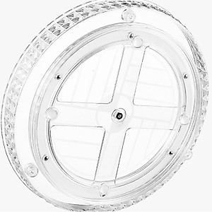 BYFU 3 Tier Rotating Lazy Susan Makeup Organizer, Turntable Clear Diamond Cosmetic Display Storage Tray, Plastic Bathroom Holder Rack for Kitchen, Table, Cabinet, Countertop, Pantry (Clear Diamond)