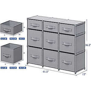 EnHomee 9 Cube Storage Organizer DIY Storage Cubes Portable Organizer Shelves Toy Organizers Storage for Bedroom/Living Room/Kids Room