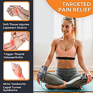 ELEKHEAL Wrist Thumb Brace Heating Pad for Arthritis and Carpal Tunnel Relief, Heated Wrap for Sprains Trigger Thumb, De Quervain's Tenosynovitis, Tendonitis Wrist Hand Pain Relief