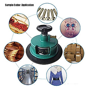 Fabric Sampler Cutter, High Precision 100 Sqcm Round Cloth Sample Disk Cutter, Fabric Weight Cutter,Textile Fabric GSM Sampling for Cloth Device Weight Instrument Sampler Paper Cutting (Green)