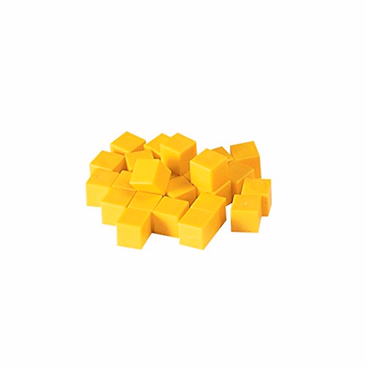 hand2mind Yellow Plastic Base Ten Blocks, Units Set, Place Value Blocks, Counting Cubes for Kids Math, Base 10 Math Manipulatives for Kids, Kindergarten Homeschool Supplies (Set of 100)