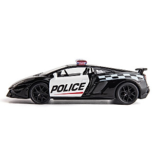 RMZ City Compatible for 5" Diecasting Alloy Car Model Gallardo Police Car Toy Car, Pull Back Vehicles Toy Car for Toddlers Kids Boys Girls Gift