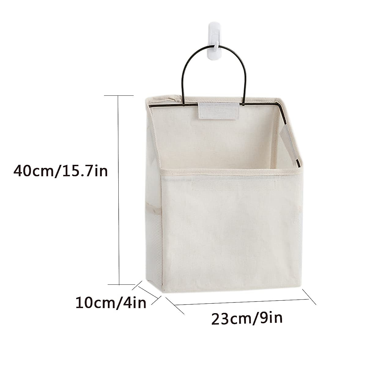 TsLinc 2 Pack Wall Hanging Storage Bag, Waterproof Over The Door Closet Organizer Hanging Pocket Linen Cotton Organizer Box Containers for Bedroom, Bathroom