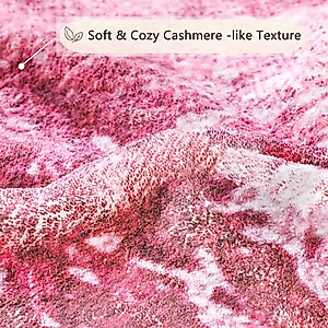 auruge 8x10 Area Rugs Abstract Living Room Rug Blush Pink Carpet Accent Rug Foldable Cozy & Fluffy Rugs with Anti-Slip Backing,Non Shedding & Machine Washable Area Rugs for Bedroom Dining Room Office