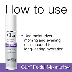 CLn® Facial Moisturizer - Soothes & Calms Skin, Helps Reduce Appearance of Redness, Locks in Moisture without Clogging Pores, Dermatologist & Clinically Tested, 3.4 oz.