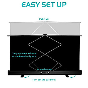 【Retractable Screen】 RAUBAY 78.7in x 74.8in Large Collapsible White Backdrop Portable Retractable Panel Photo Background with Stand for Video Conference, Photographic Studio, Streaming