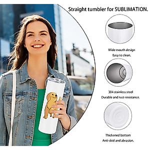 30 Oz Straight Sublimation Tumbler Blank Set, 4 Pack Stainless Steel Skinny Tumbler for Sublimation with Shrink Wrap, Insulated Skinny Slim Water Tumbler for Diy, White