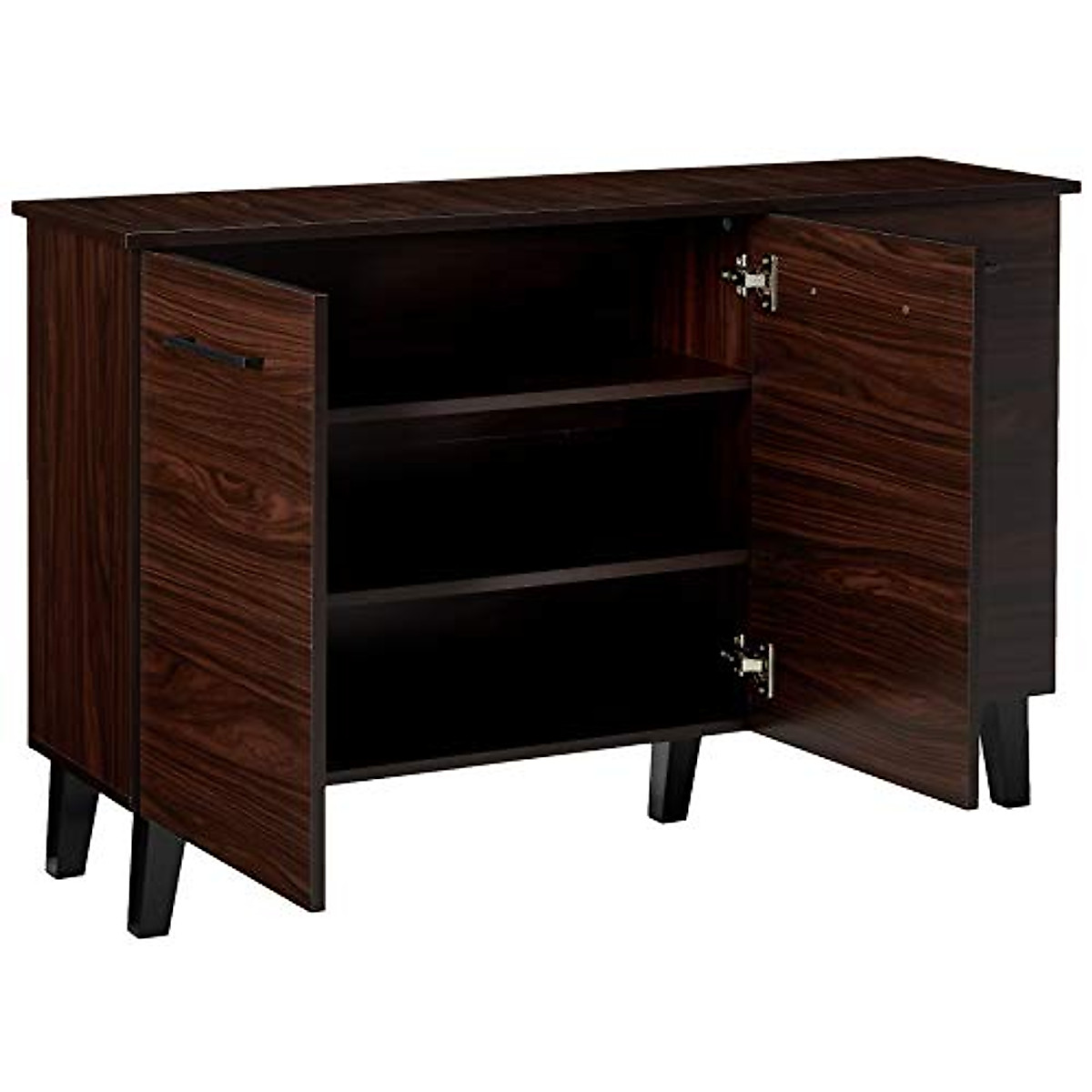 GDFStudio Emilia Side Board Cabinet | Scandinavian, Danish, Mid Century Modern Design | Perfect for Entryway-Dining or Living Room | Wenge