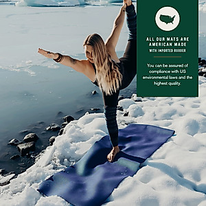 JadeYoga Level One Yoga Mat - Secure Grip, Comfortable & Durable Exercise Mat for Beginners - Portable Padded Mat - Fitness Mat for Yoga, Pilates, Stretching, Home Workout and More (Classic Blue)