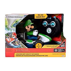 Super Mario 08988-PLY Nintendo Mario Kart 8 Luigi Mini Anti-Gravity Rc Racer 2.4Ghz, with Full Function Steering Create 360 Spins, Whiles & Drift Up To 100" Range - For Kids Ages 4 Plus