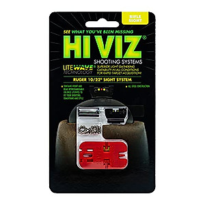 HIVIZ RG1022 Ruger 10/22 Front and Rear Combo Pack,Green, Red, White