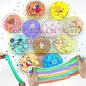 Butter Slime Kit for Girls and Boys 11pack with Scent,Stretchy and Non-Sticky,Stress Relief Toy,Birthday Gift and Party Favors