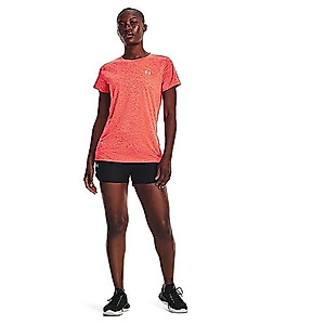 Under Armour Women's Tech Twist T-Shirt, (629) Beta/Pomegranate/Metallic Silver, Medium