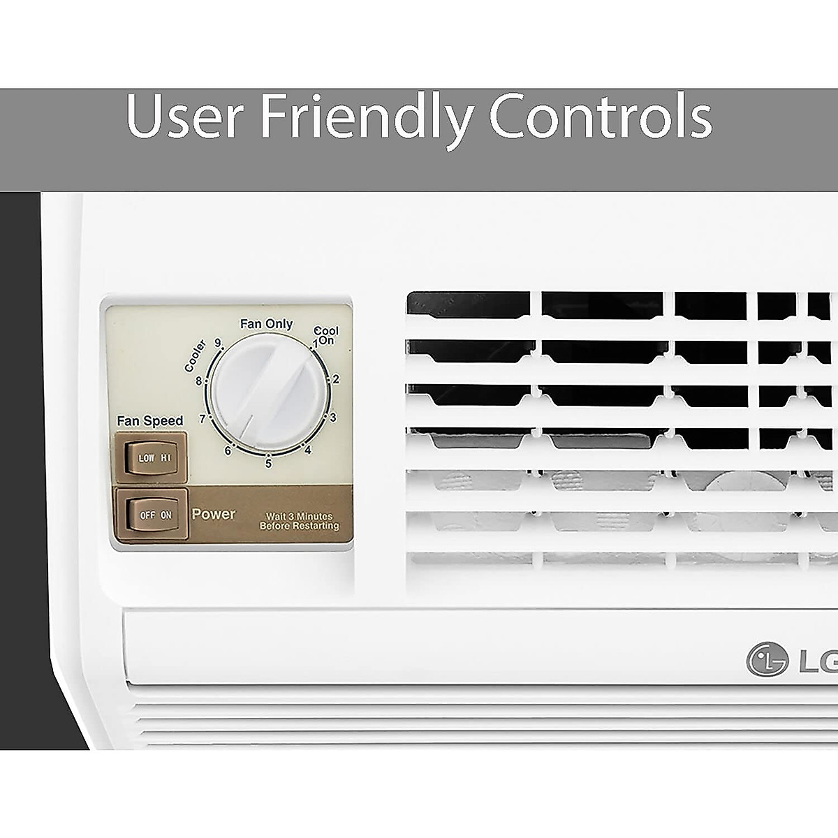 LG LW5016 5000 BTU Window Air Conditioner with Manual Controls Bundle with 1 YR CPS Enhanced Protection Pack