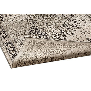Well Woven Amba Sultana Traditional Distressed Oriental Grey Area Rug 7'10" x 9'10"