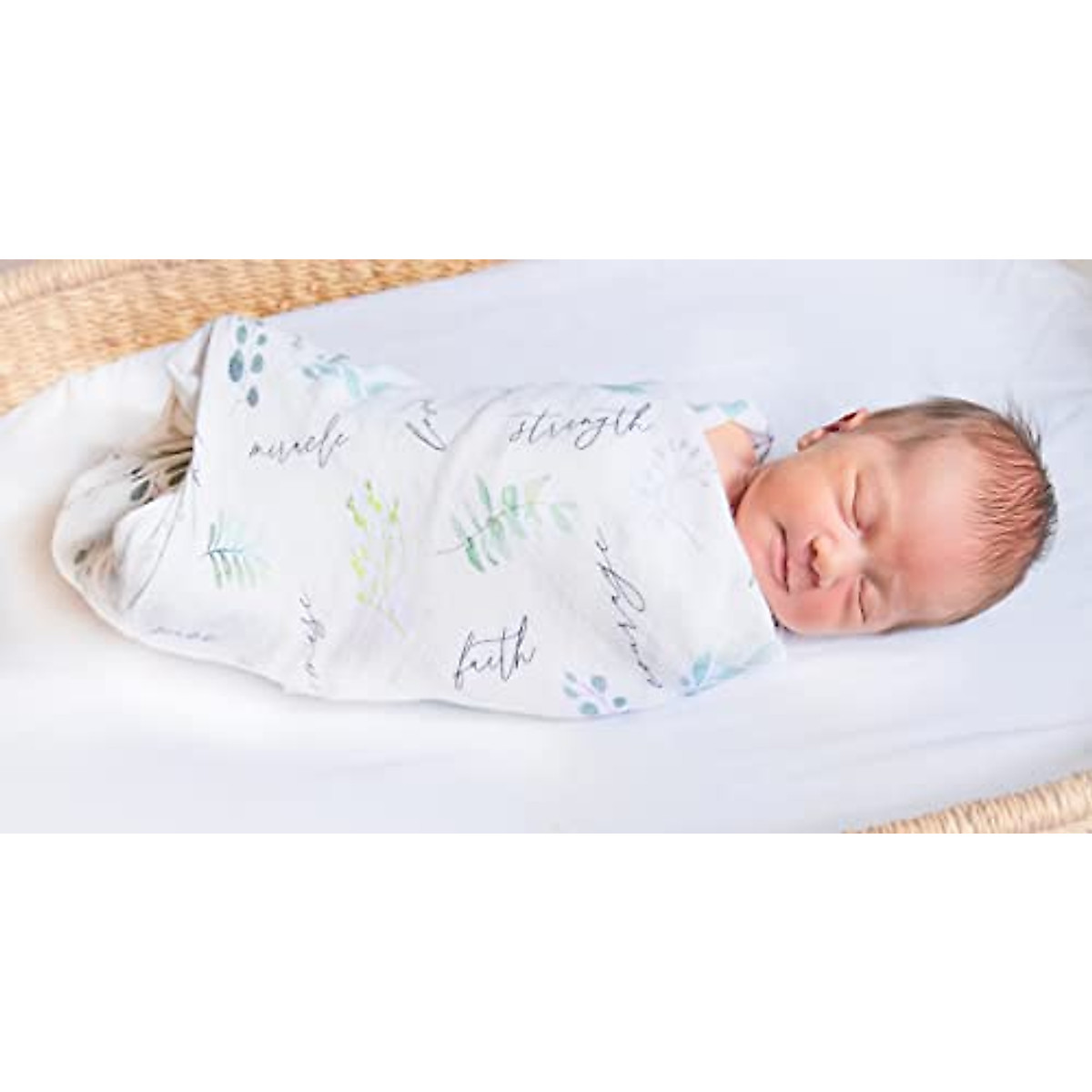 Mila Preemie Boutique Preemie Swaddle (35” x 35”) - Bamboo & Cotton Muslin Swaddle Blanket - Soft Preemie Swaddle Blanket - Neutral Preemie Swaddle Wrap for Small Newborn - Great Gift for Moms