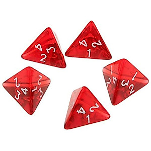 25 Pieces D4 Dice Cone Clear Transparent 4-Sided Dice Set Fit for Party Board Game Toys Dice