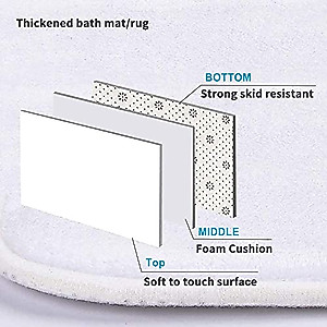 4 PCS Christmas Cartoon Black Santa Shower Curtain 4 Pieces Sets,Waterproof Fabric Bathroom Sets with Non-Slip Rugs,Toilet Lid Cover and Bath Mat,Waterproof and Durable Shower Curtain with 72x72 Size