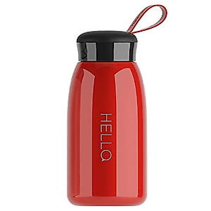 Insulated Water Bottle 520ml Stainless Steel Double Wall Vacuum Mug Thermos with Silicone Handle Sealed Insulated Sports Flask Leakproof Beverage Coffee Bottle for Biking Camping Office Car, Red
