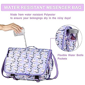 VASCHY Messenger Bag for Kids, Cute 15.6inch Laptop Crossbody School Bag for Boys Girls Teens Women Cats