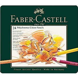 Faber-Castell 24 Piece Polychromous Colored Pencil Set in Metal Tin